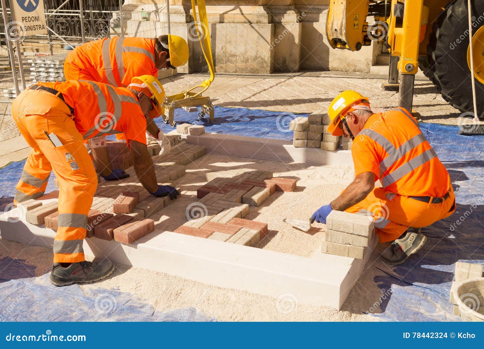 Men at work editorial stock image. Image of builder, gravel - 78442324
