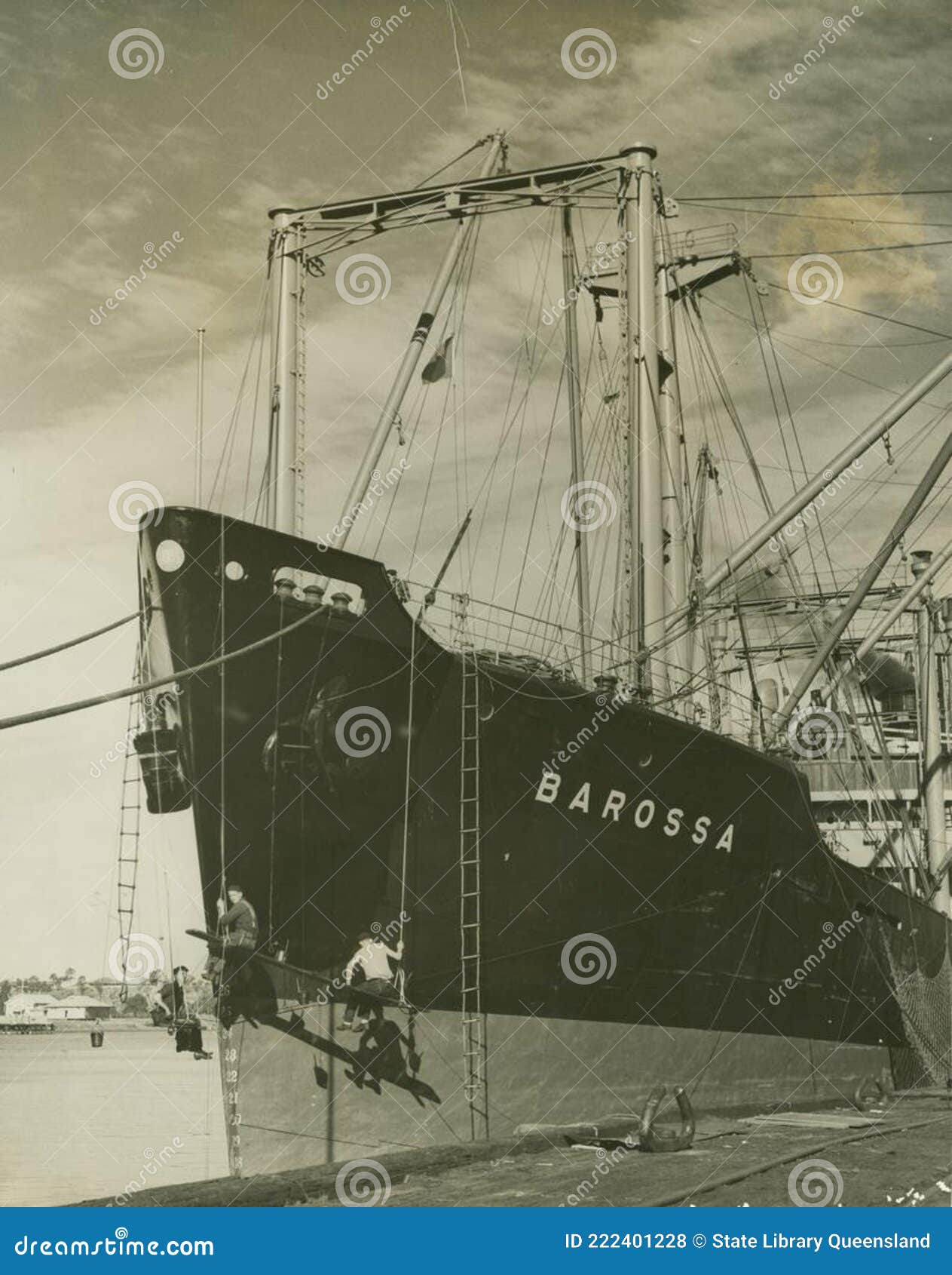 Men Working On The Cargo Ship Barossa While In Port At Brisbane Picture ...