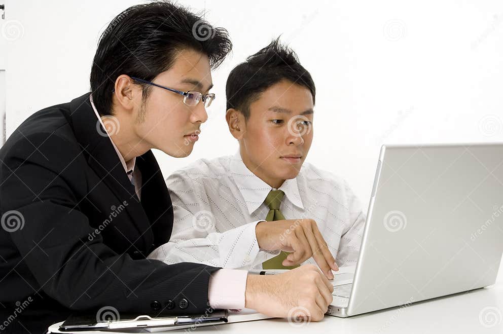 Men Working on Computer stock photo. Image of friend, computer - 873636