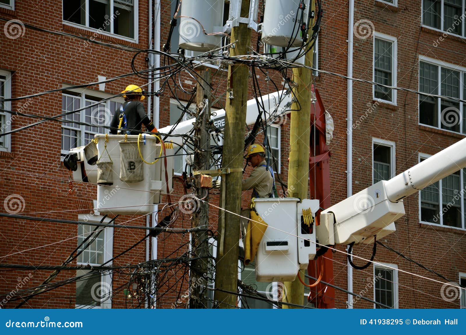 Men Working on Electricity Poles Editorial Image - Image of hampshire ...