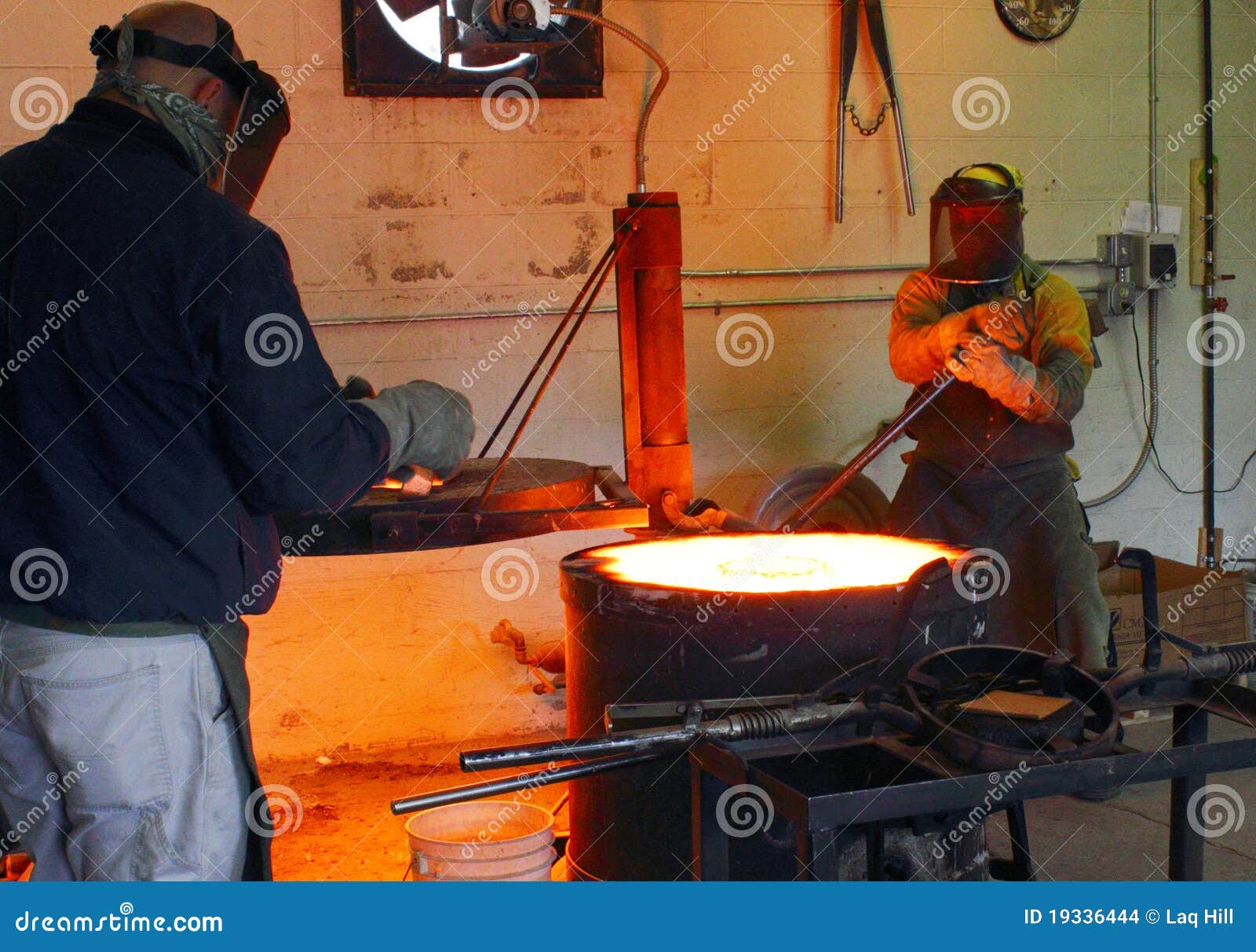 Man Working In The Foundry Hot Furnace Royalty-Free Stock Photography ...
