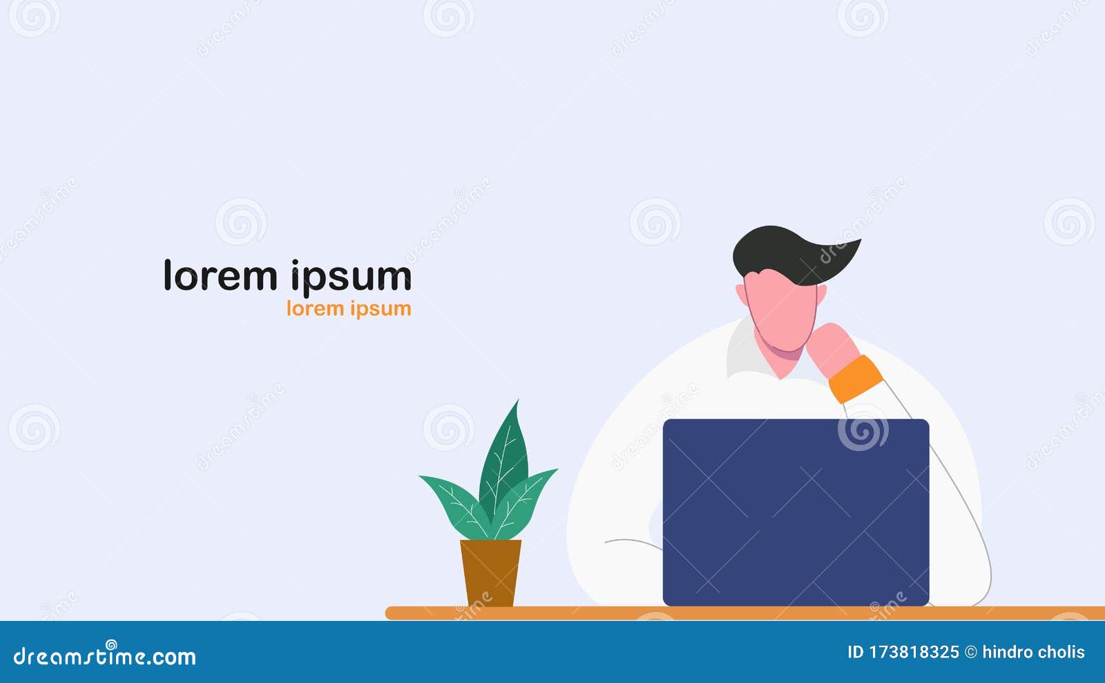 Men Working Front Of Laptops With Their Heads Resting On Their Hands ...