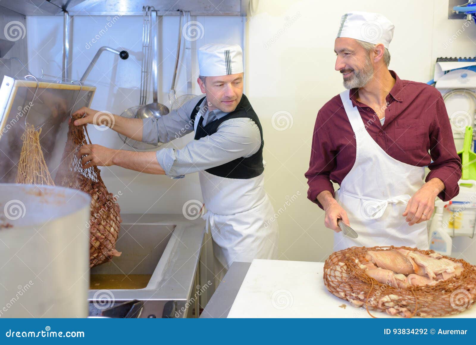Men Working at Industrial Kitchen Stock Photo - Image of person ...