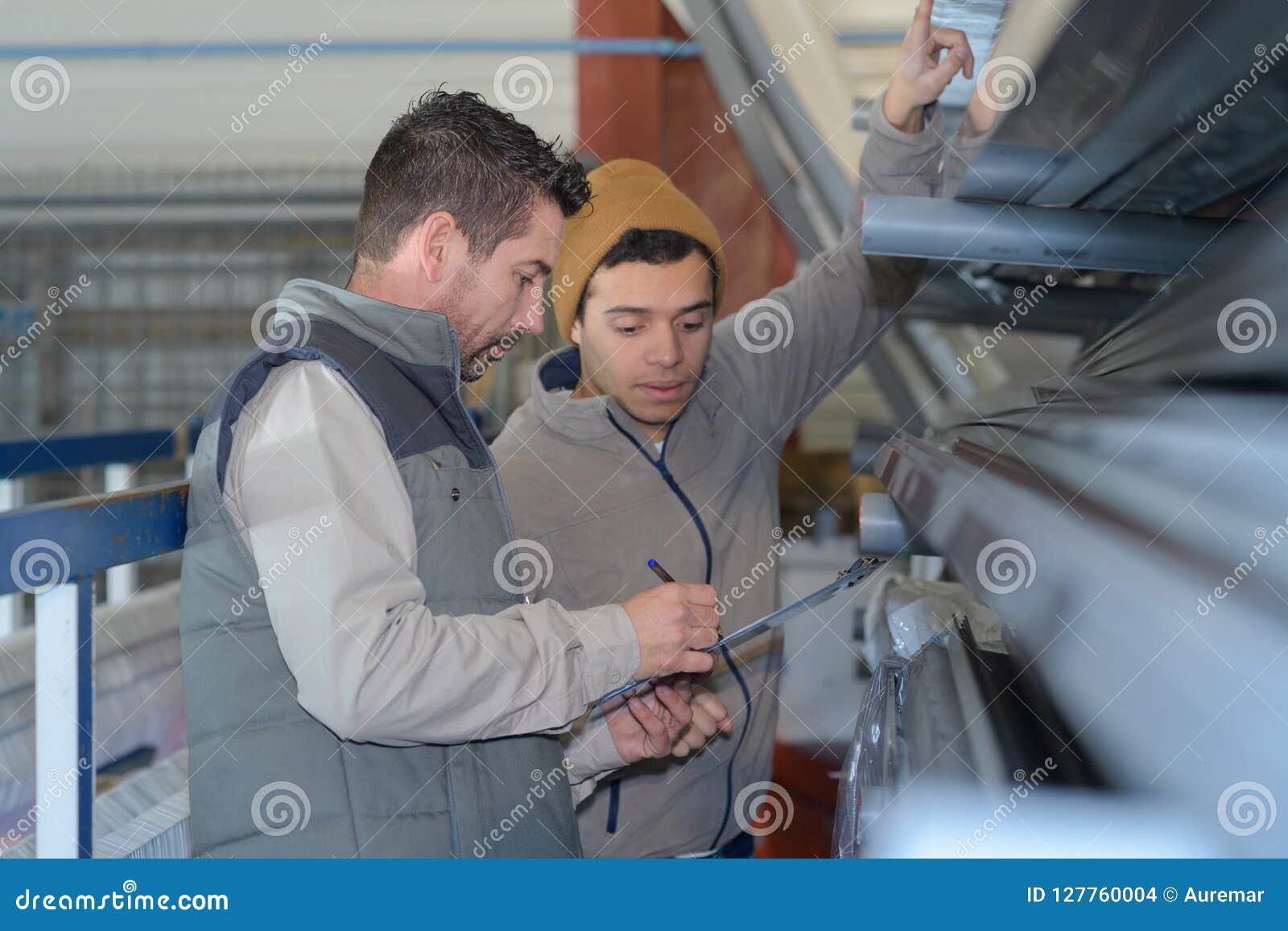 Men Working in Newspaper Factory Stock Photo - Image of large, clothing ...