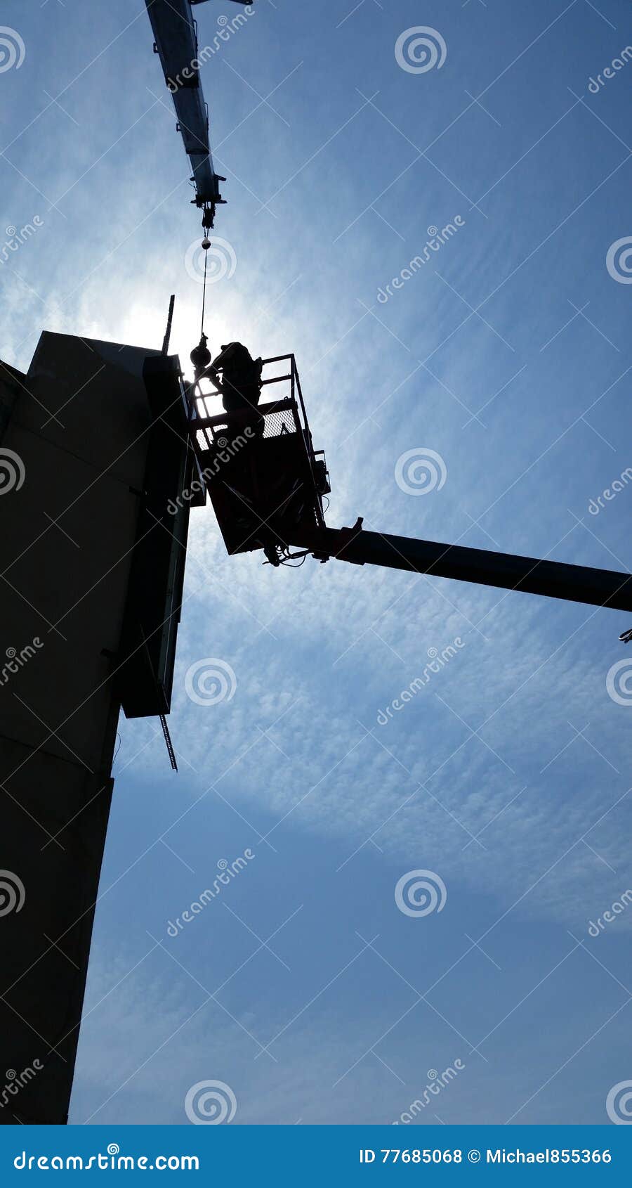 Men Working overhead stock photo. Image of demolition - 77685068