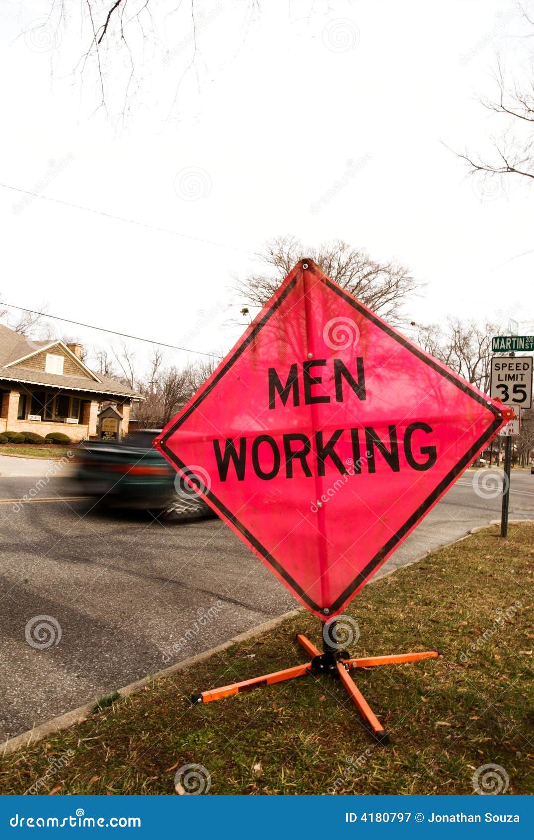 Men Working Sign 02 Picture. Image: 4180797