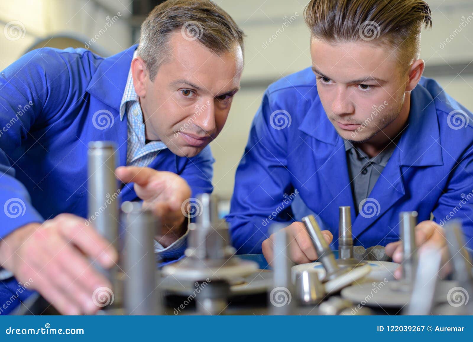 Men in the workshop stock image. Image of aged, steel - 122039267