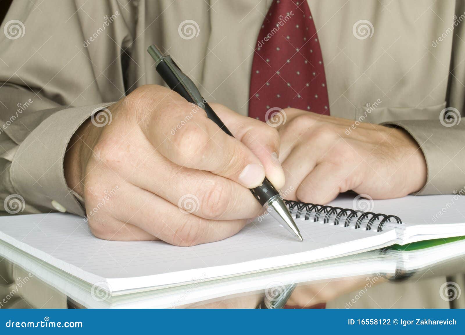 Men Writing on the Notebook Stock Photo - Image of document, office ...