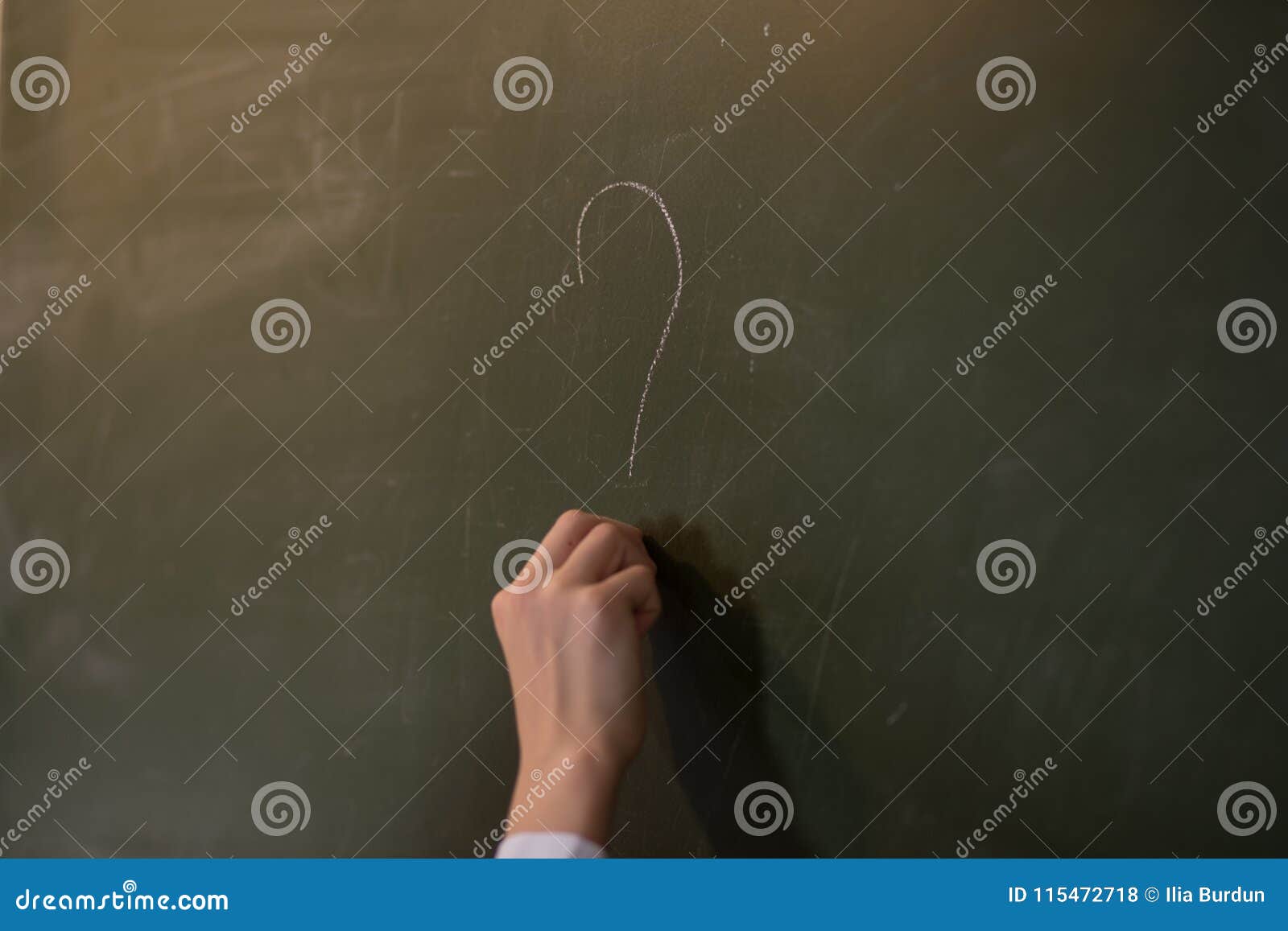 Men Writing Question Marks on Blackboard Stock Photo - Image of ...