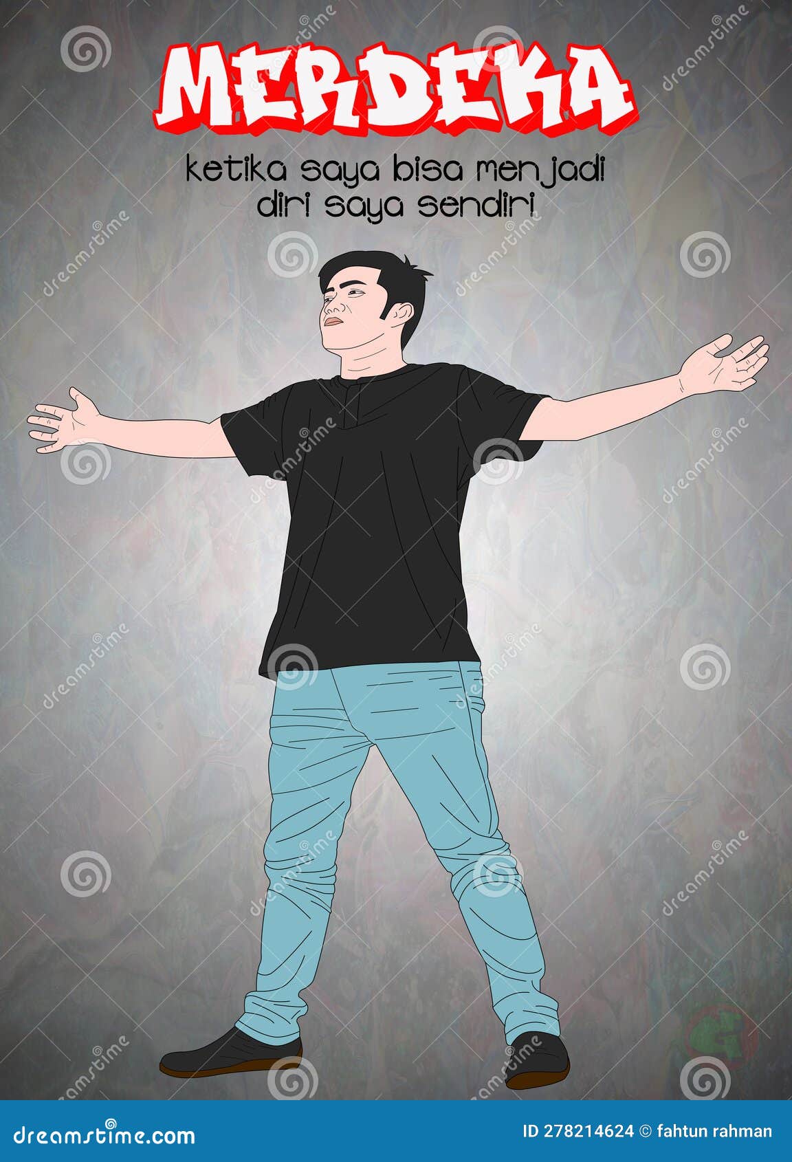 Merdeka Text Effect With Red Color Cartoon Vector | CartoonDealer.com ...