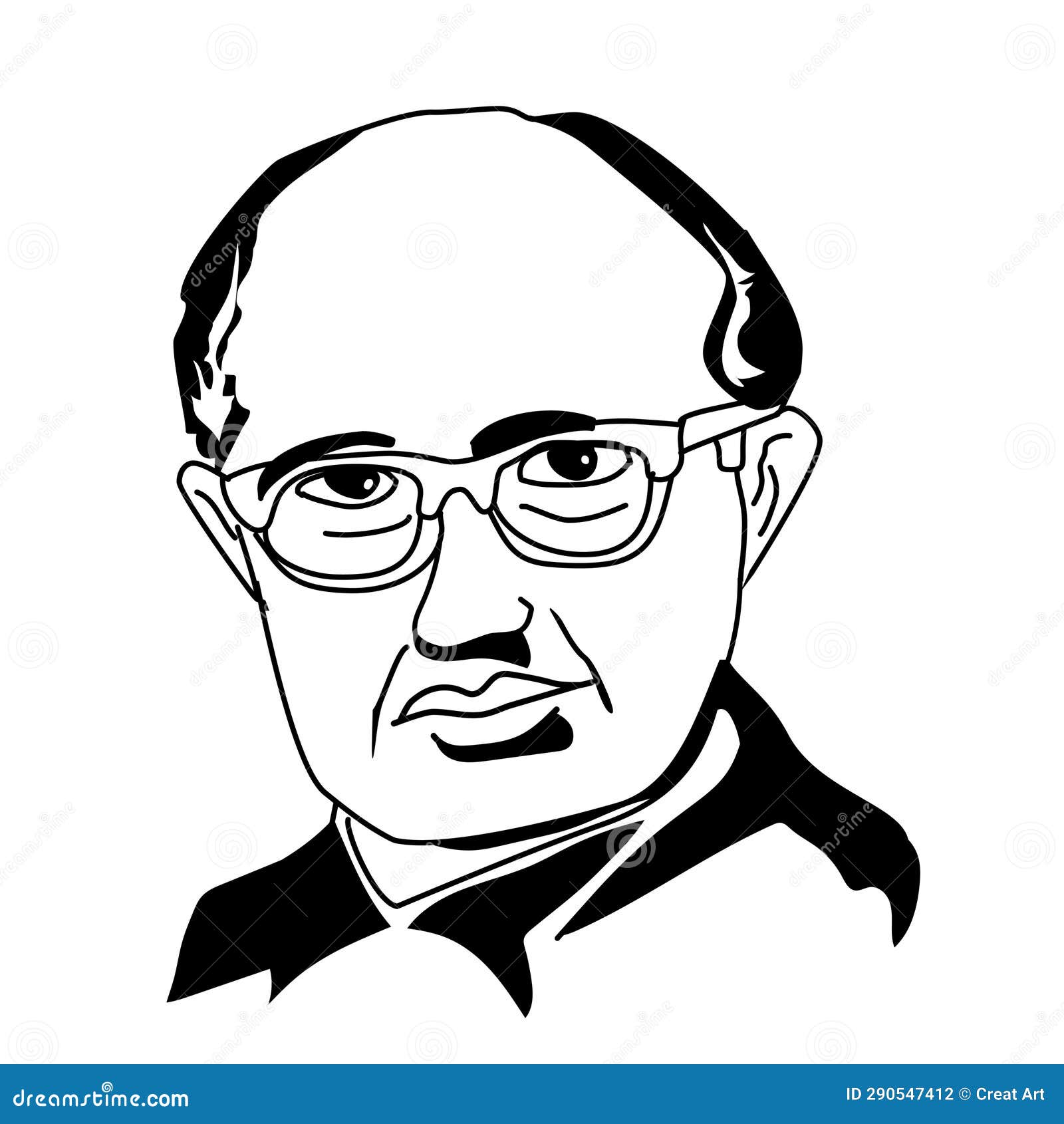 Menachem Begin Vector Portrait Stock Illustration - Illustration of ...