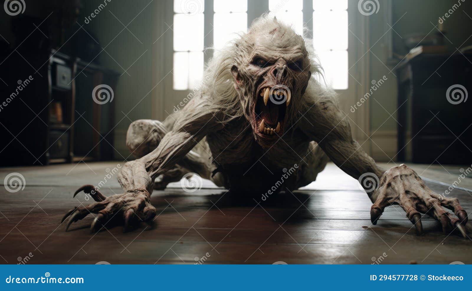 Supernatural Realism: Evil Creature in Death Strike Pose Stock ...