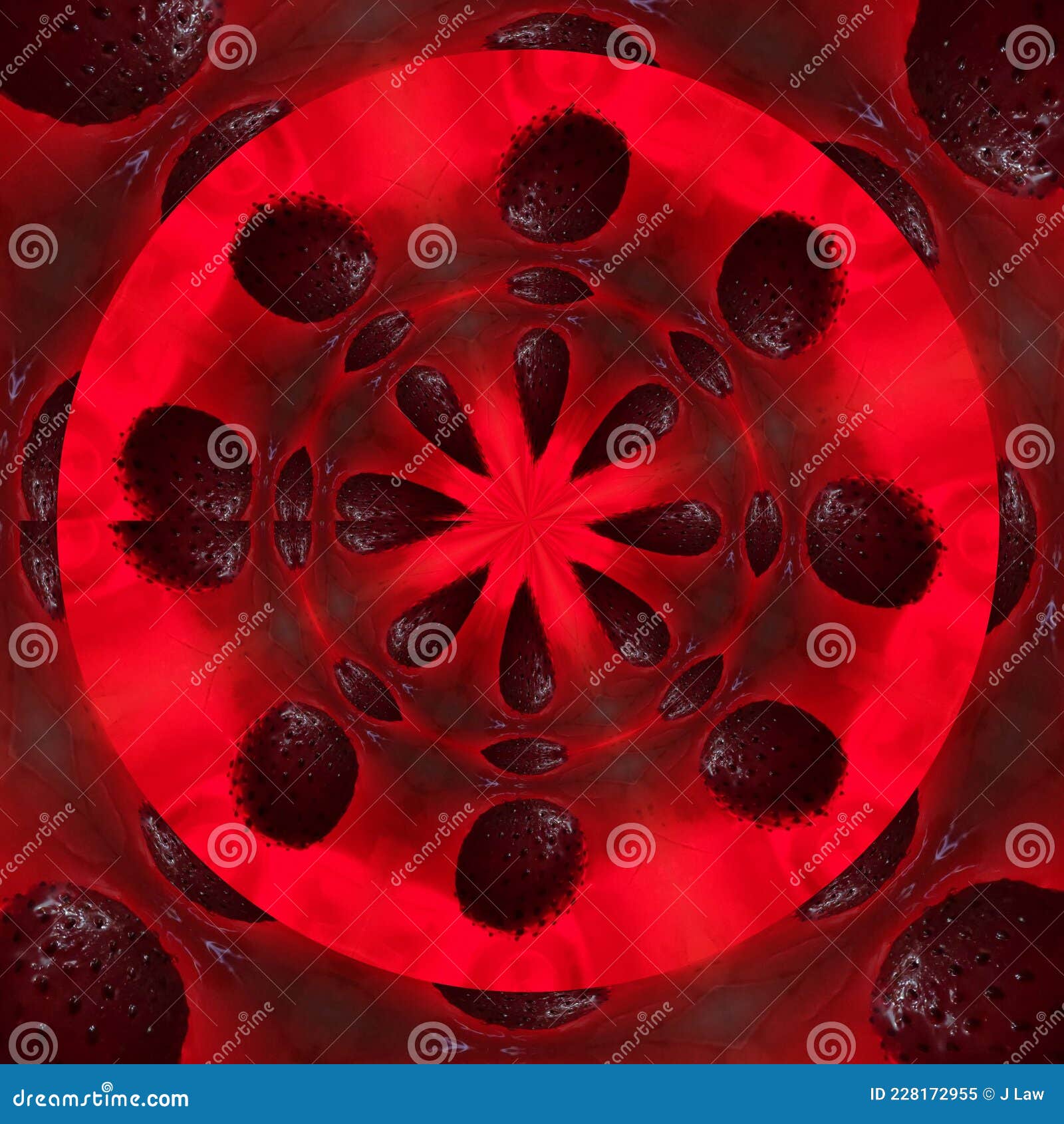 Menacing Delta Coronavirus Cv19 Shape Red and Black Stock Illustration ...