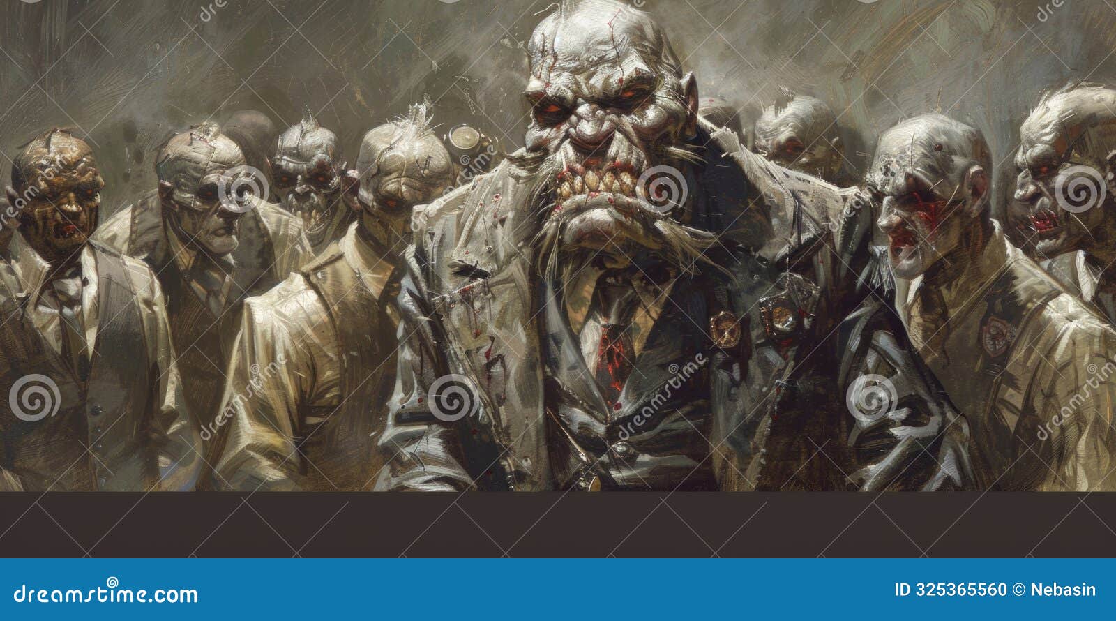 A Menacing Figure with Sharp Teeth and a Twisted Grin Stands in Front ...