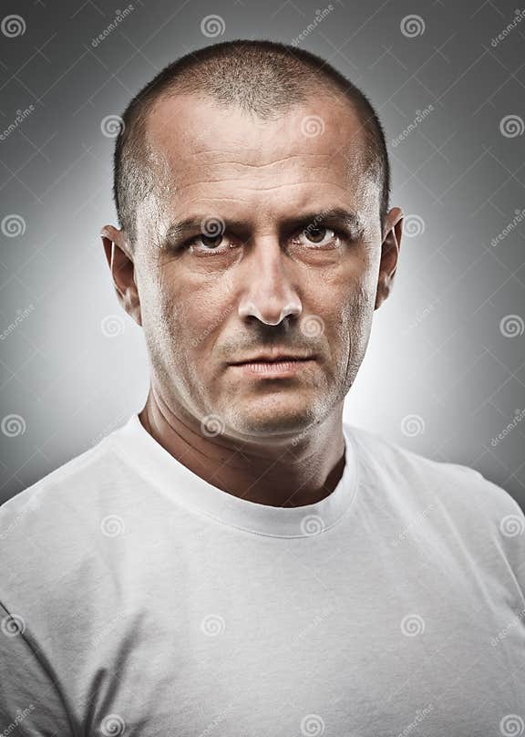 Menacing man portrait stock image. Image of caucasian - 20637591