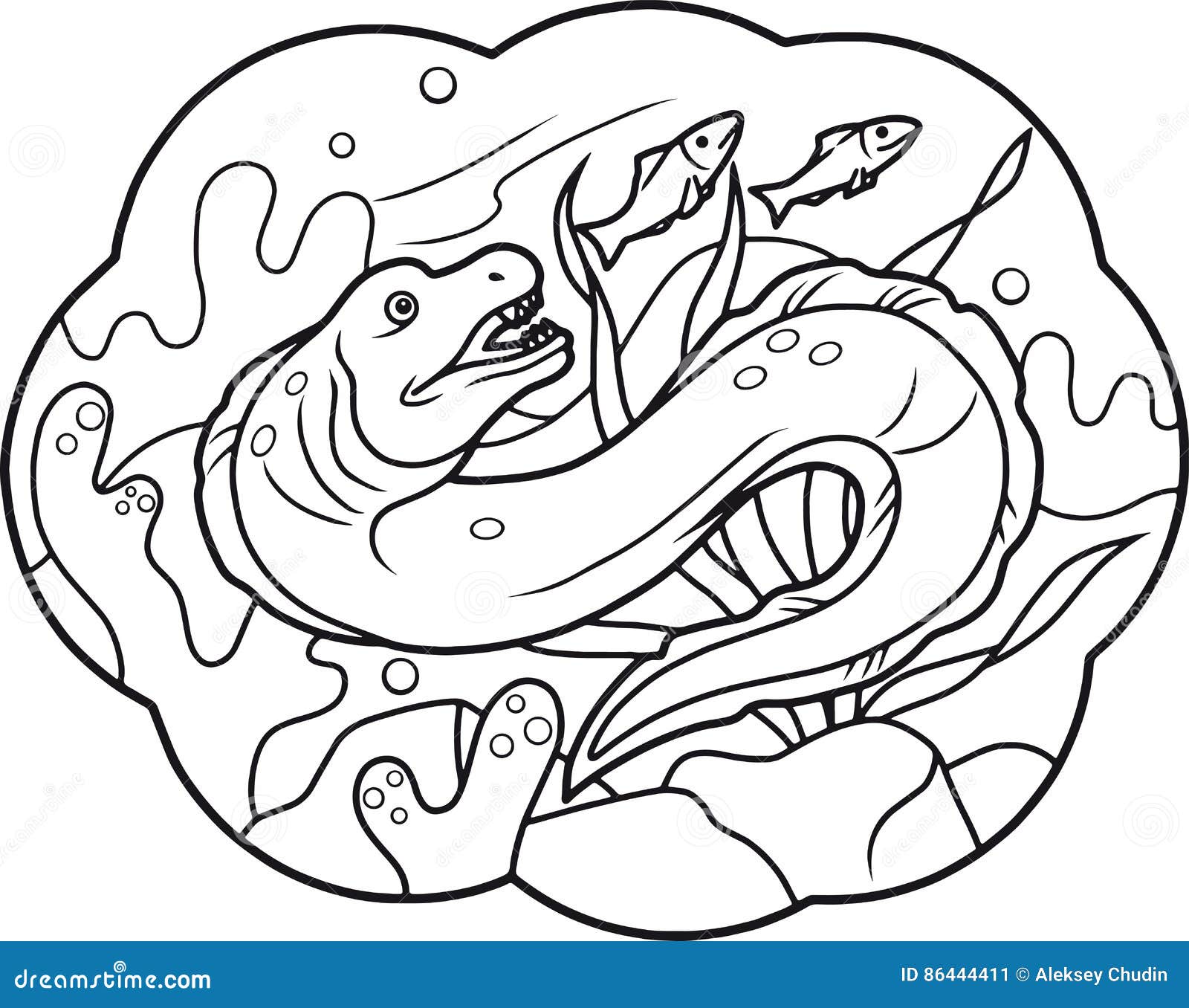 Moray Eel Fish Vector Illustration Transparent Background ...