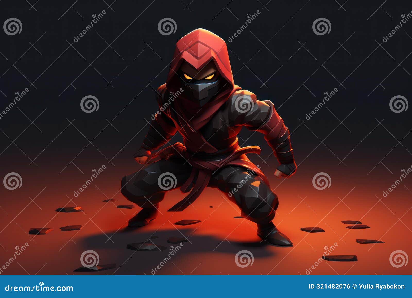 Stealthy Ninja Cat Cartoon Clipart Design. Stock Image | CartoonDealer ...
