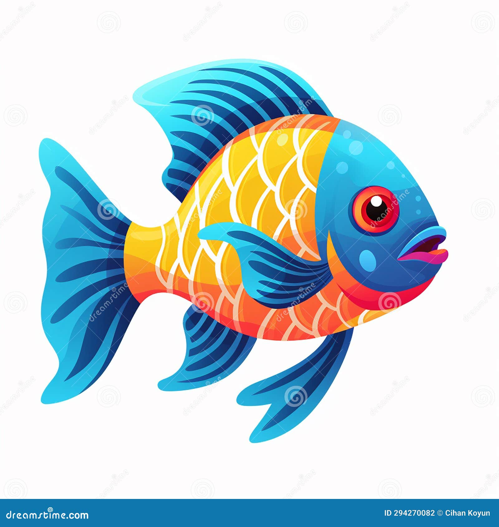 Menacing Piranha Fish Illustration Stock Illustration - Illustration of ...