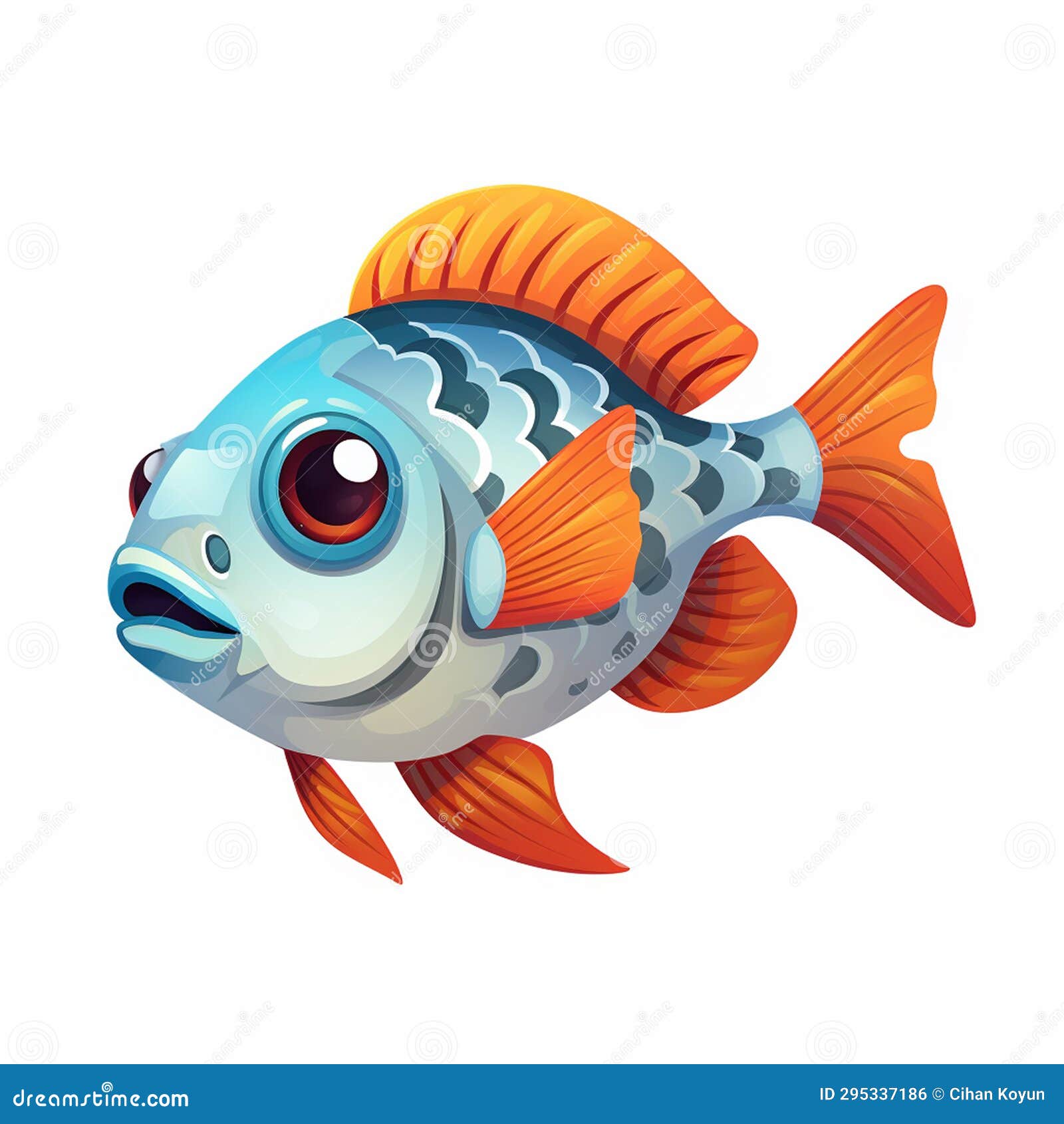 Menacing Piranha Fish Illustration Stock Illustration - Illustration of ...