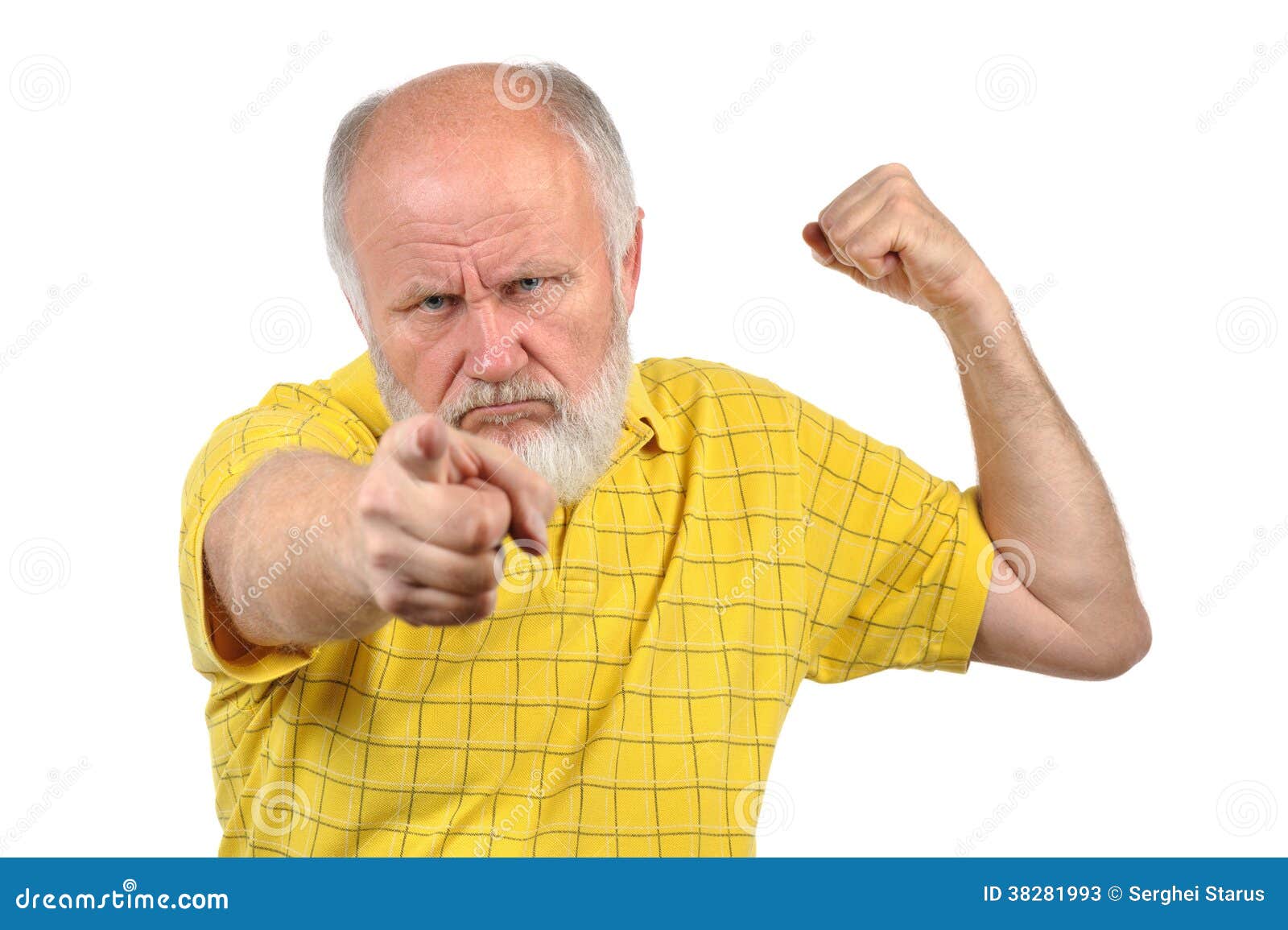 Menacing senior bald man stock image. Image of menacing - 38281993