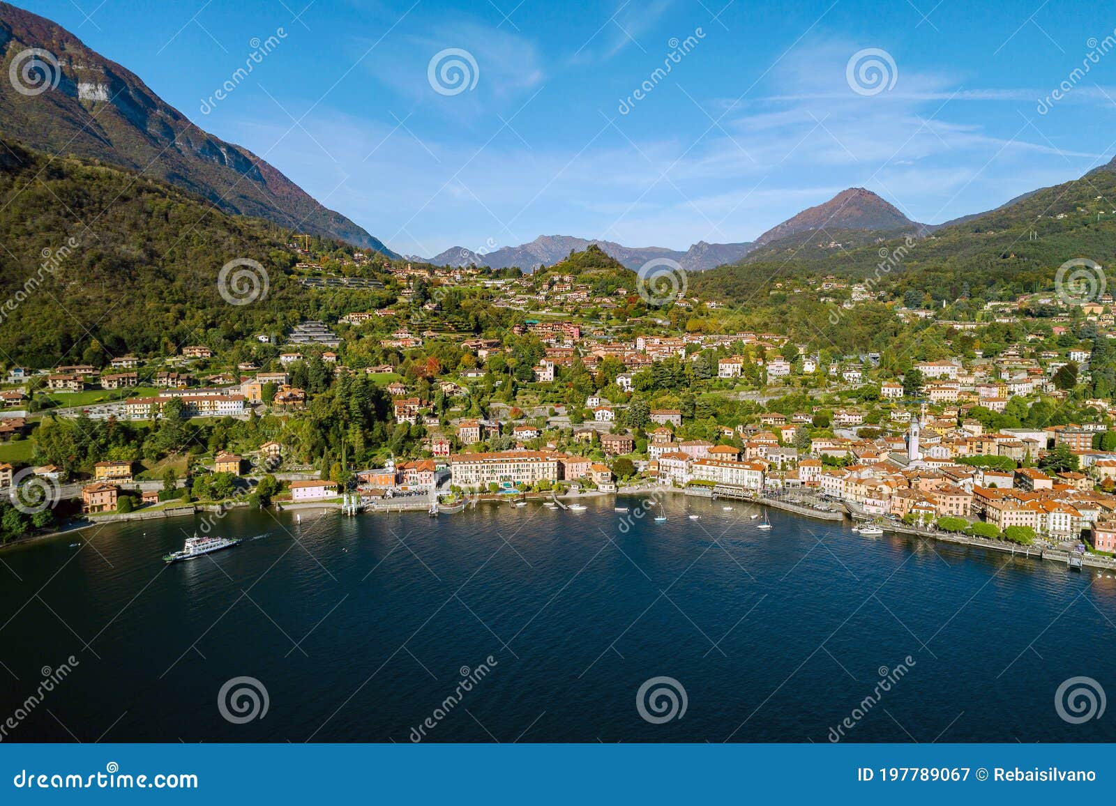 Menaggio - Lake Como it - Panoramic Stock Image - Image of mountain ...