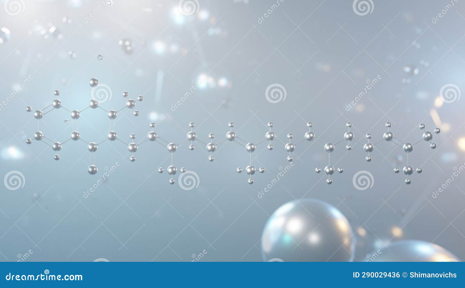Menaquinone Molecular Structure, 3d Model Molecule, Vitamin K2 ...