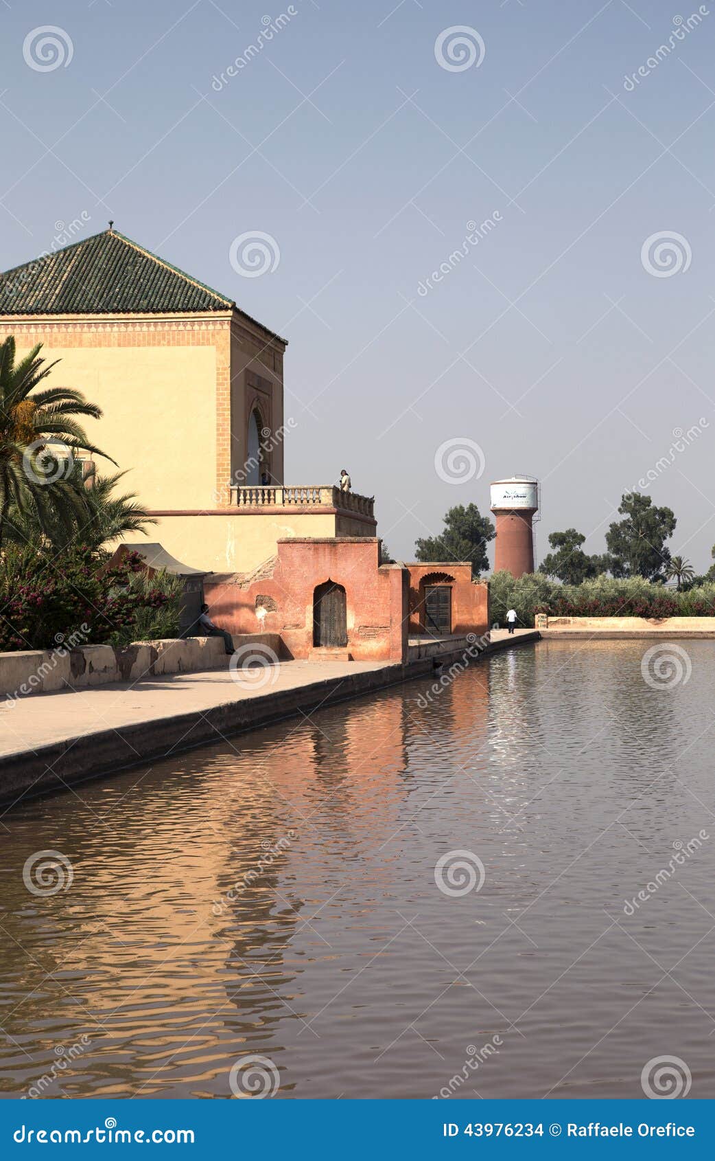 Menara Gardens in Marrakech Stock Photo - Image of buildings, landmark ...