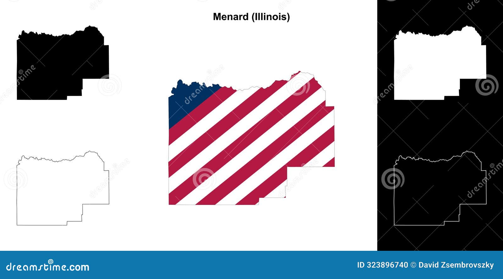 Menard outline map stock vector. Illustration of detailed - 323896740