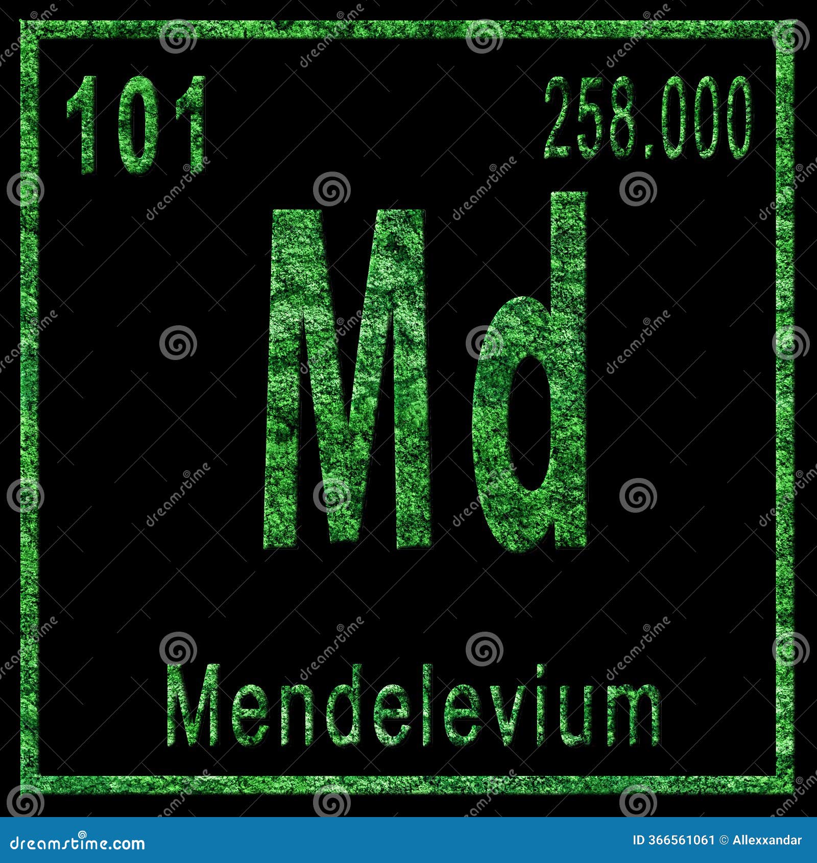 Mendelevium Md Chemical Element Of Periodic Table In Ice Cube. Symbol ...