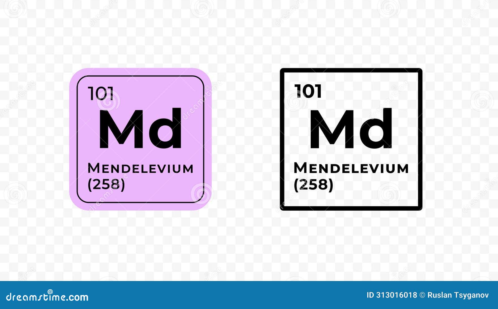 Mendelevium, Md, Periodic Table Element Royalty-Free Stock Photo ...