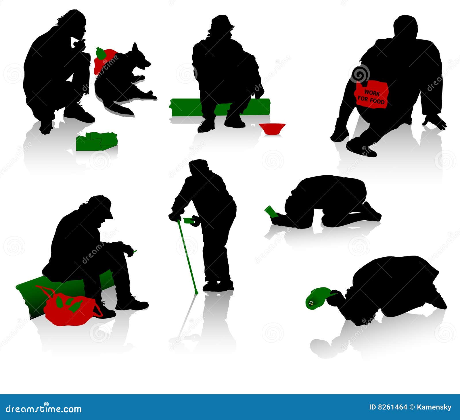 Mendiant illustration de vecteur. Illustration of concepts - 8261464