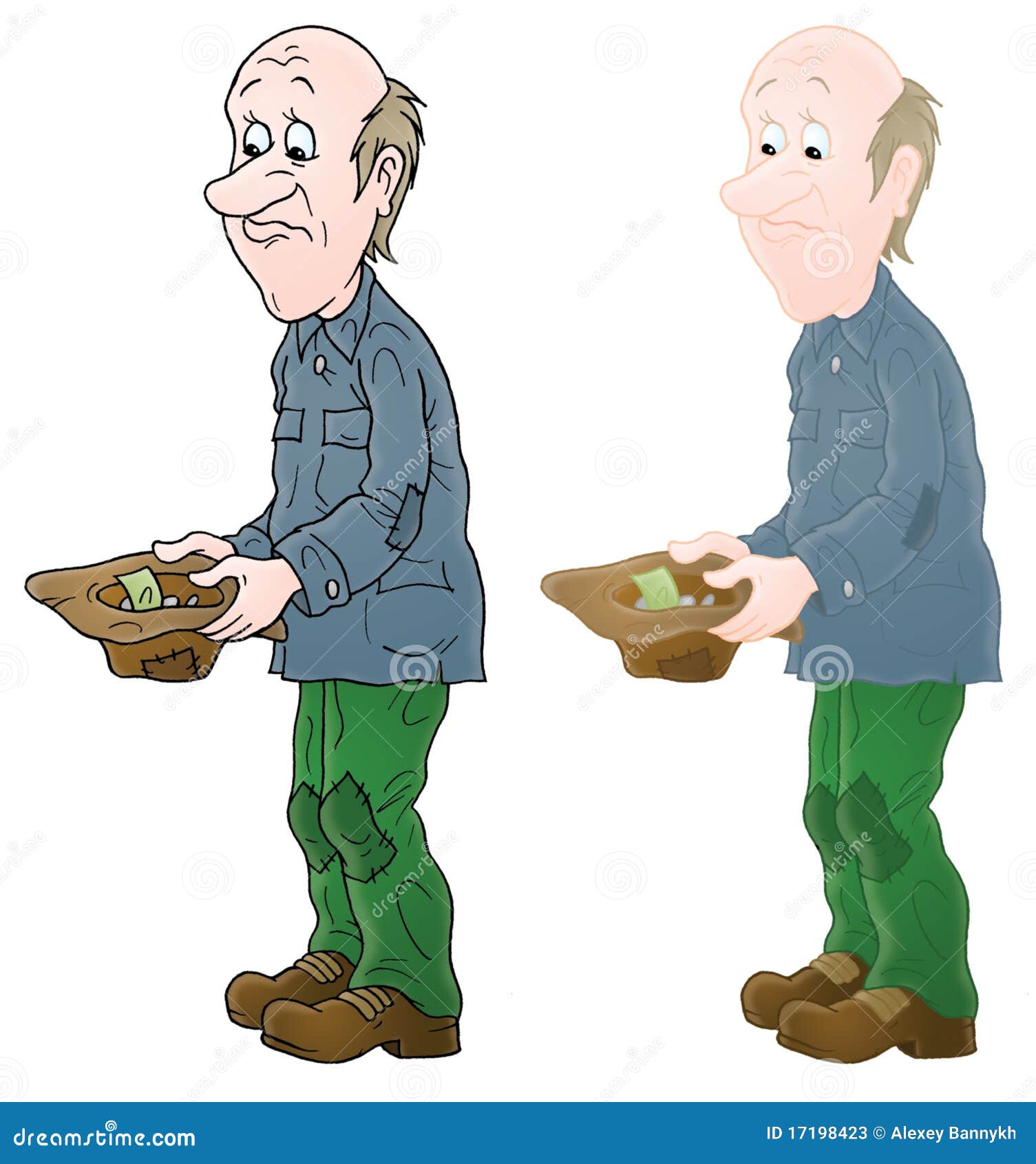 Mendigo stock de ilustración. Ilustración de indigente - 17198423