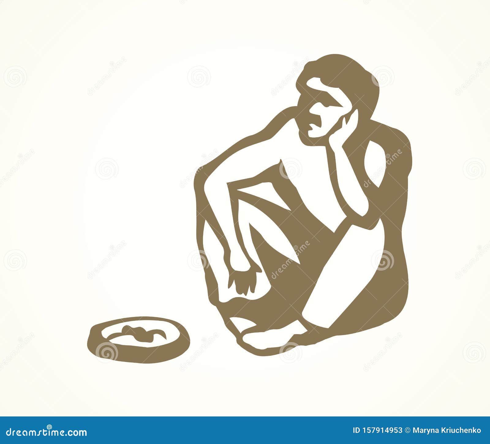 Mendigo. Dibujo De Vectores Ilustración del Vector - Ilustración de ...