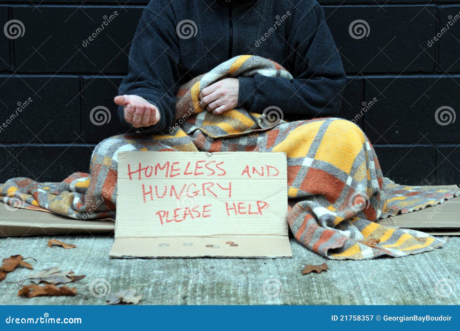 Mendigo joven imagen de archivo. Imagen de pobreza, abrigo - 21758357