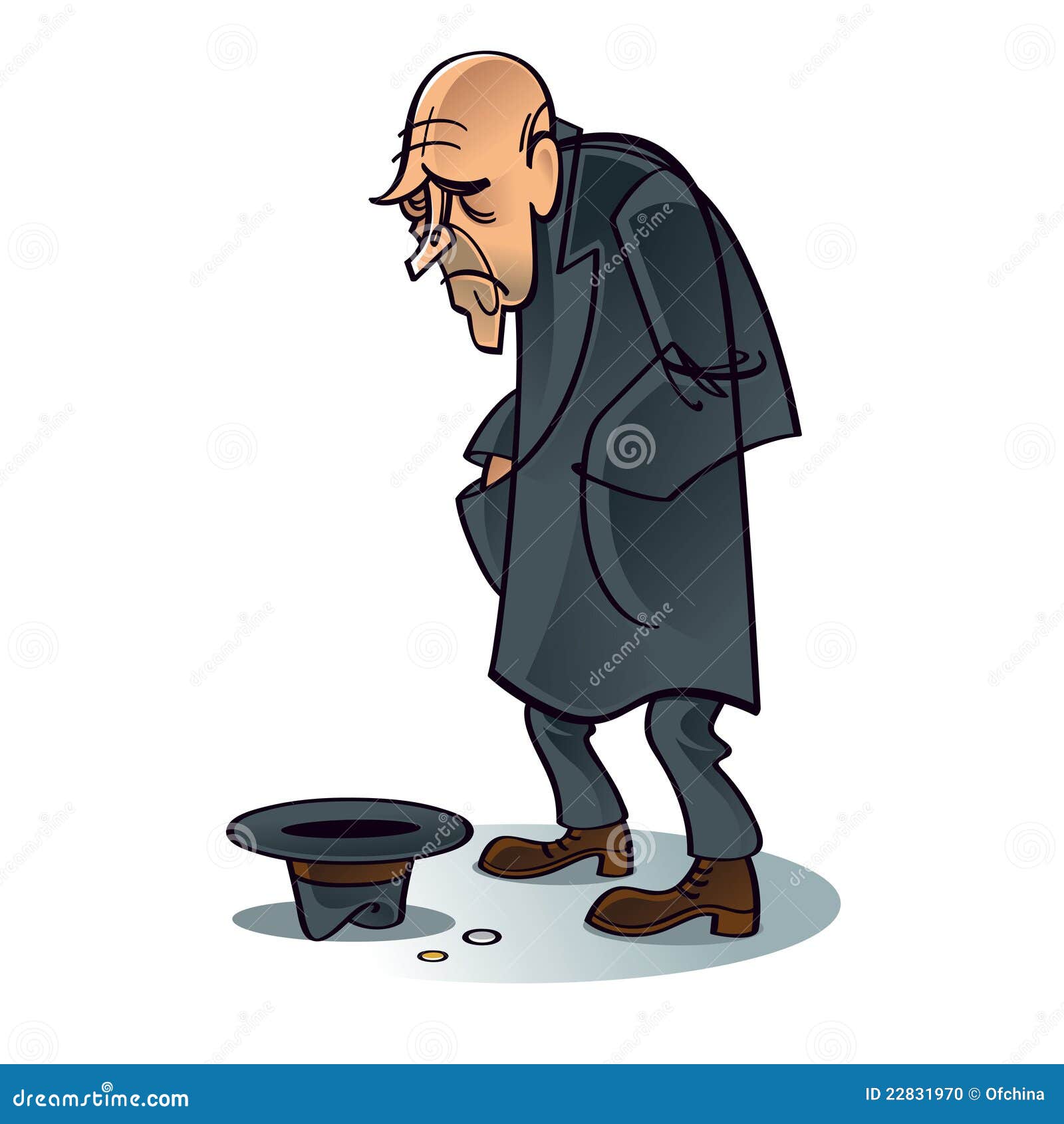 Mendigo pobre ilustración del vector. Ilustración de mendigo - 22831970