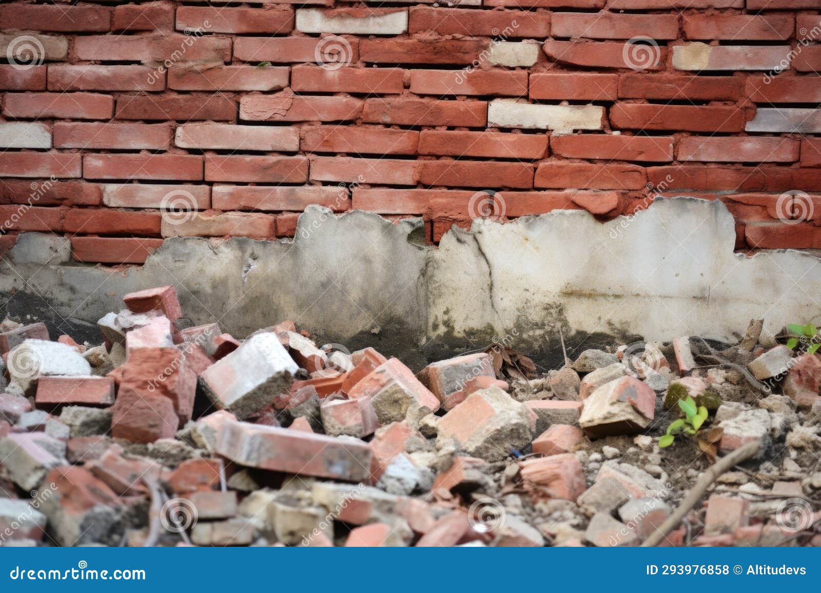 Mending Wall with New Bricks Stock Illustration - Illustration of ...