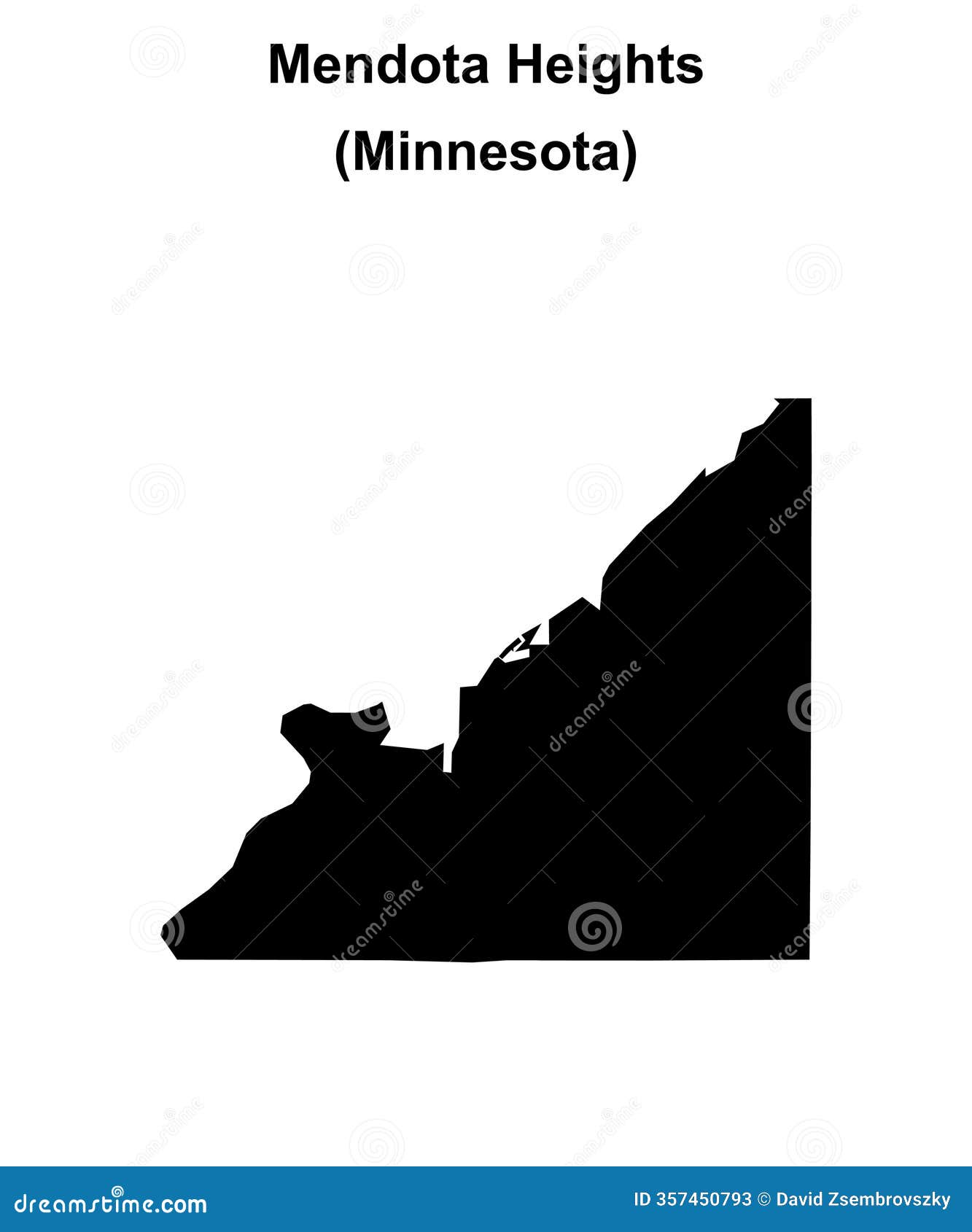 Mendota Heights Outline Map Cartoon Vector | CartoonDealer.com #357450793