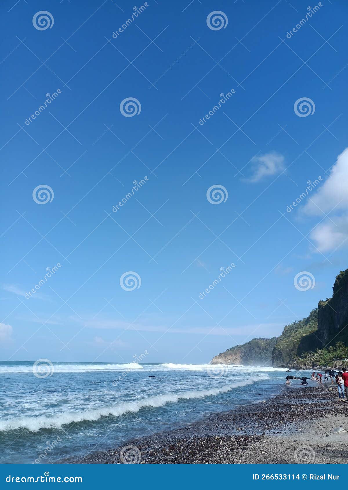Menganti Beach, Indonesia editorial stock image. Image of coast - 266533114