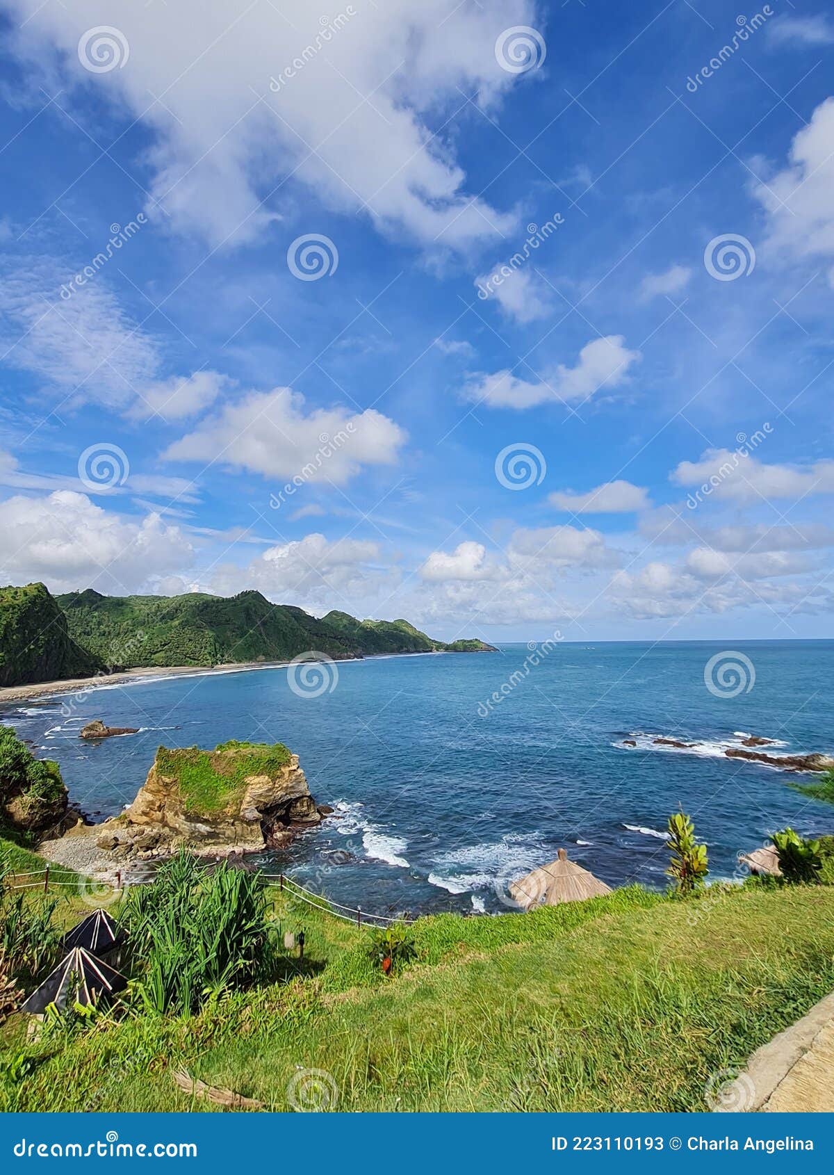 Menganti Beach stock image. Image of beaches, nature - 223110193