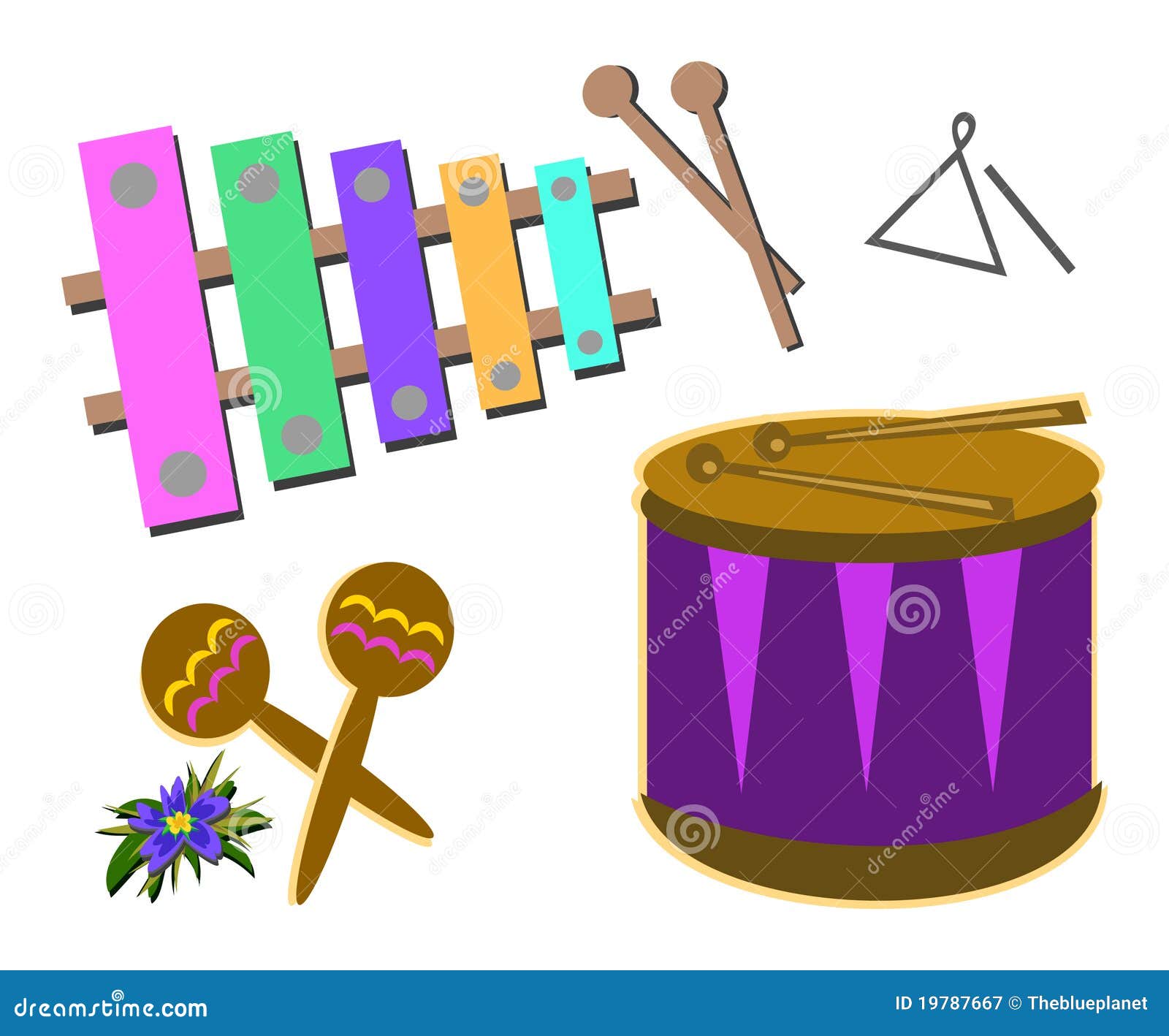 Mengeling Van Slaginstrumenten Vector Illustratie - Illustration of ...