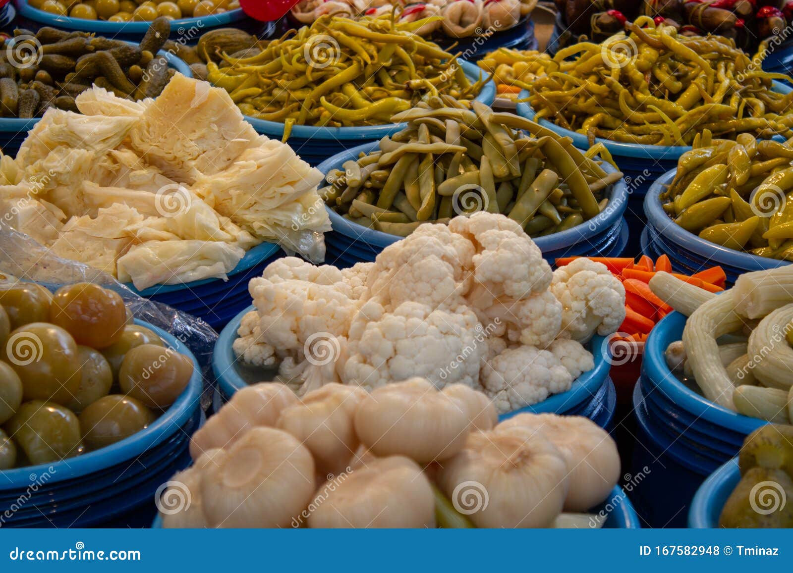 Mengsels Van Plantaardige Augurken Op Bazaar Stock Foto - Image of ...