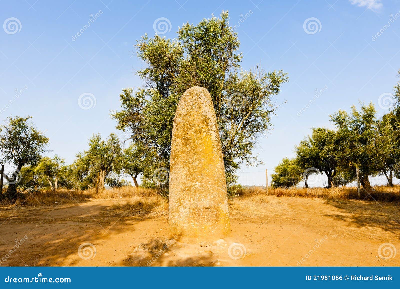 Menhir in Almendres, Portugal Stock Photo - Image of outside ...