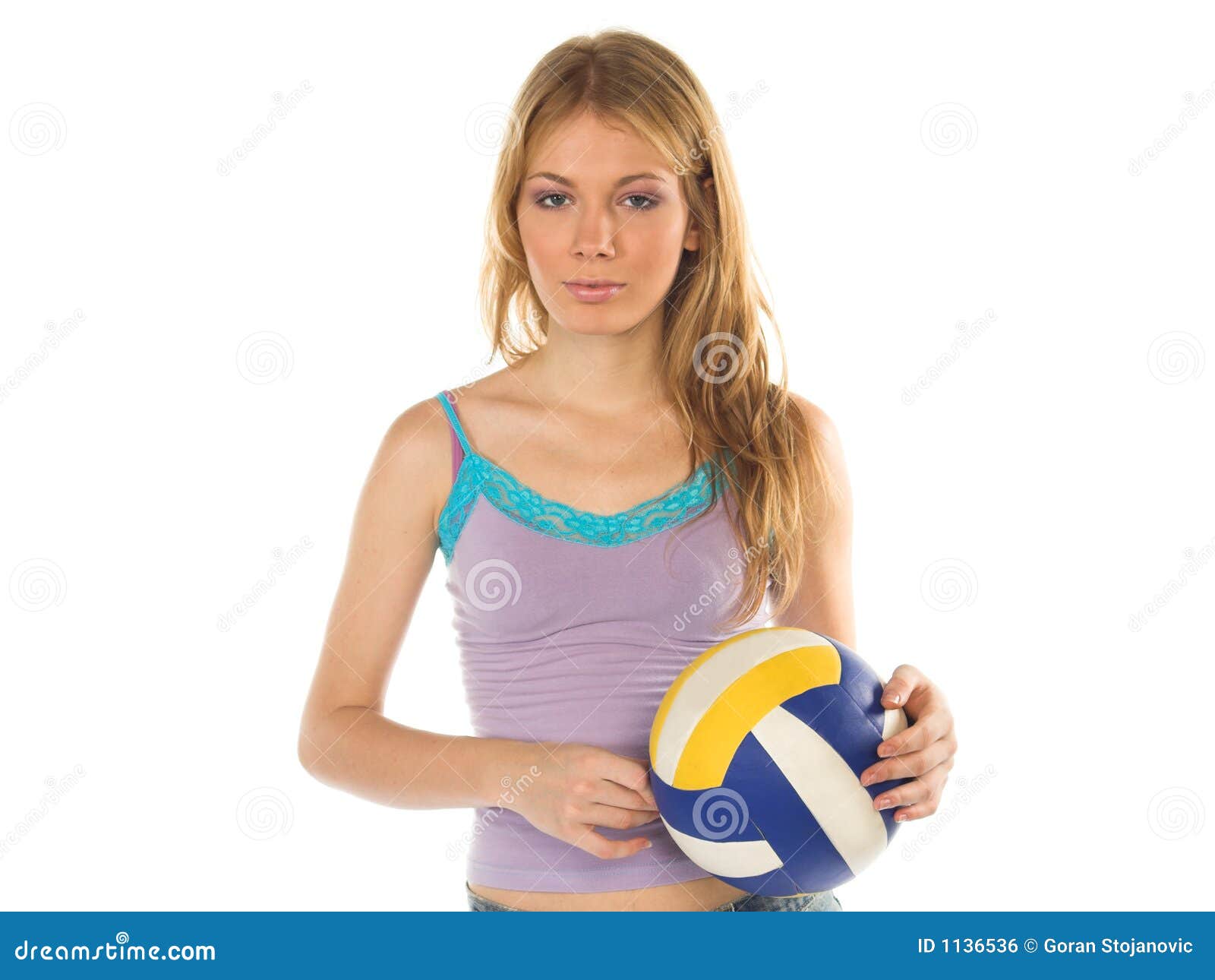 Menina Atrativa #6 Do Voleibol Foto de Stock - Imagem de beleza, varejo ...