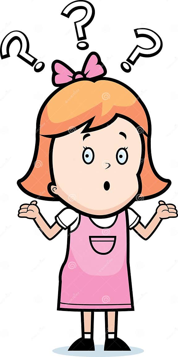 Menina confundida ilustração do vetor. Ilustração de menina - 14255109