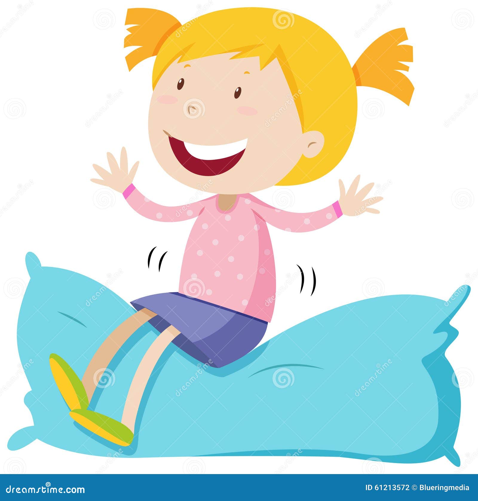 Menina Que Senta-se No Descanso Macio Ilustração do Vetor - Ilustração ...