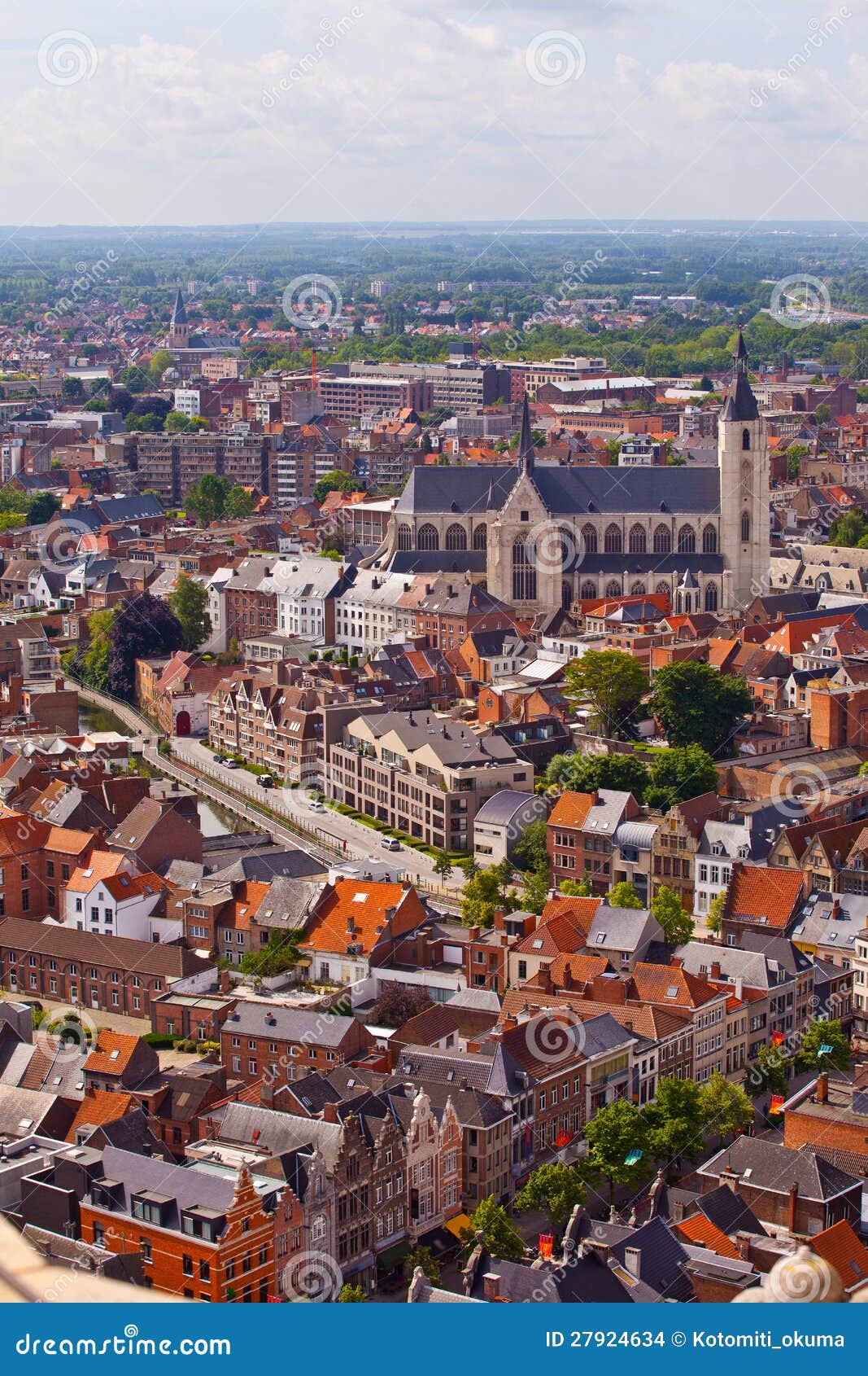 Mening Van De Stad Van Malines (Mechelen) Stock Foto - Image of ...