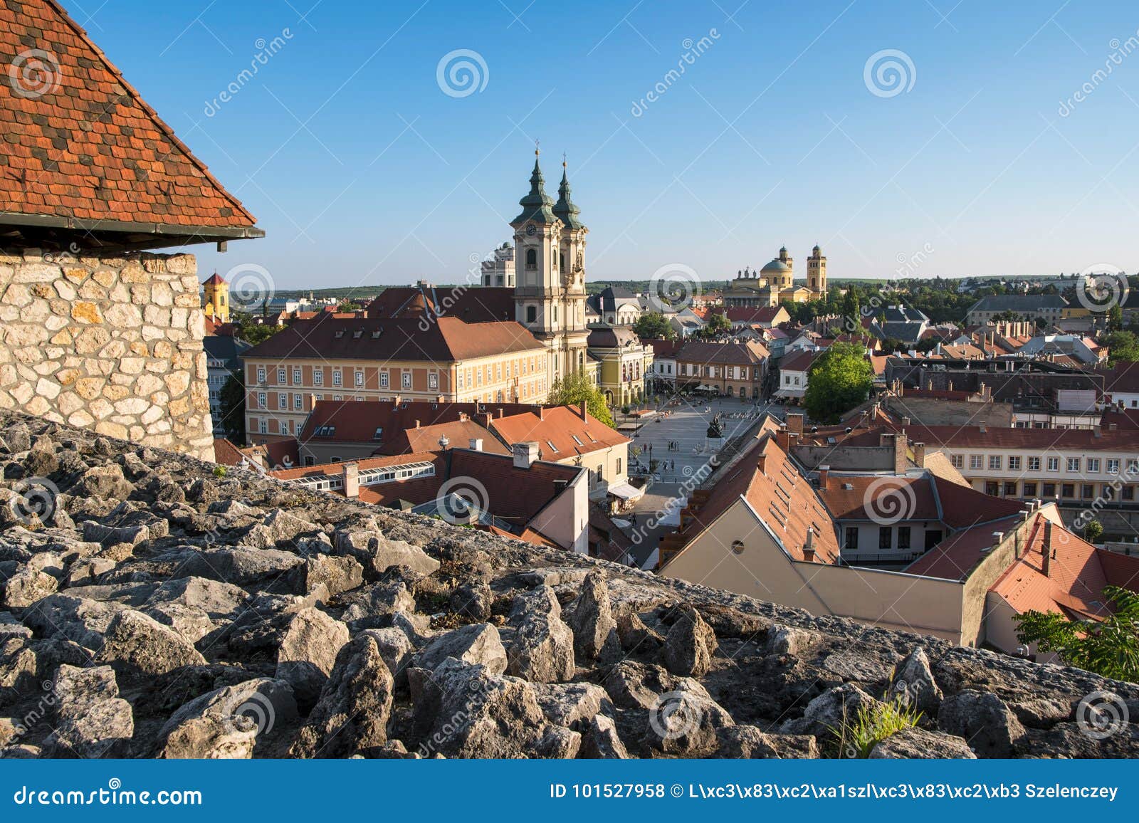 Mening Van Eger Van Het Kasteel Van Eger, Hongarije Stock Foto - Image ...