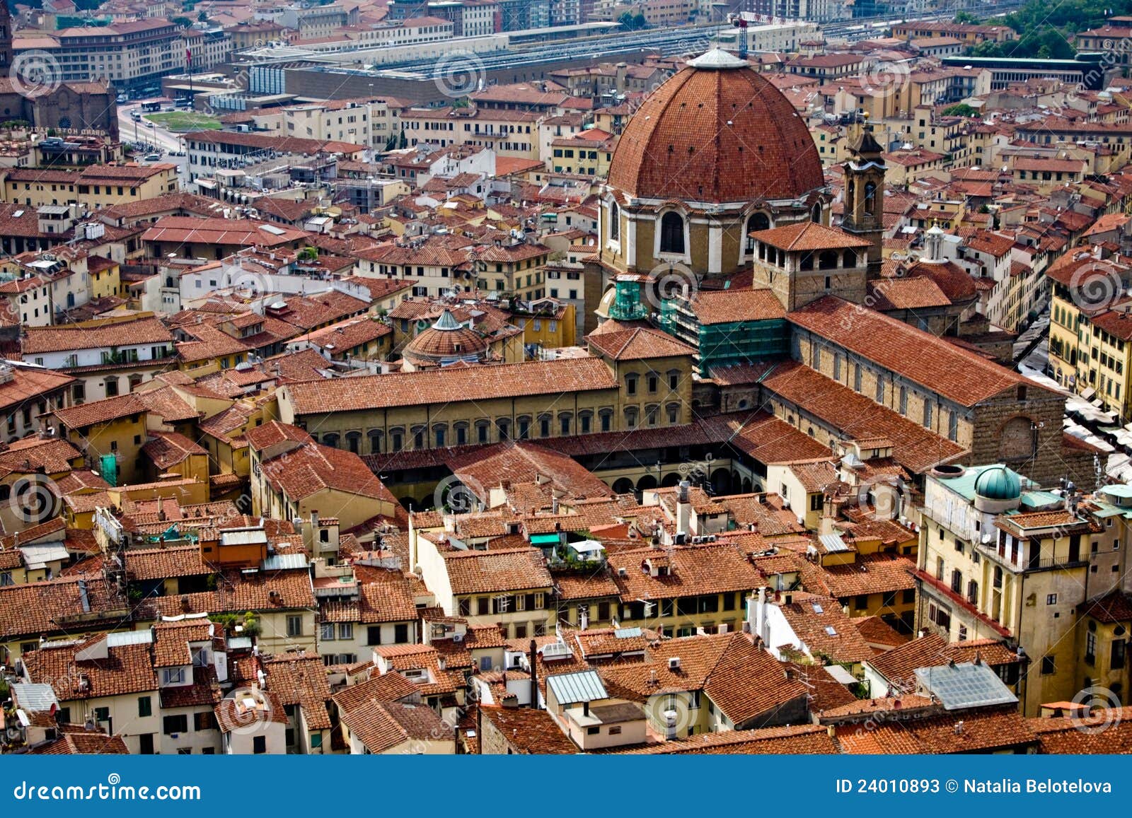 Mening Van Florence Van Koepel Stock Afbeelding - Image of zomer ...
