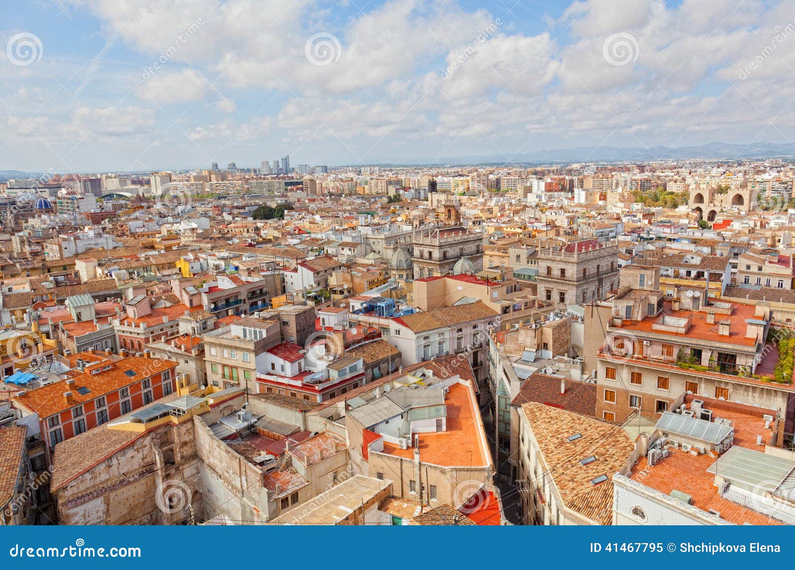 Mening Van Het Historische Centrum Van Valencia Stock Afbeelding ...