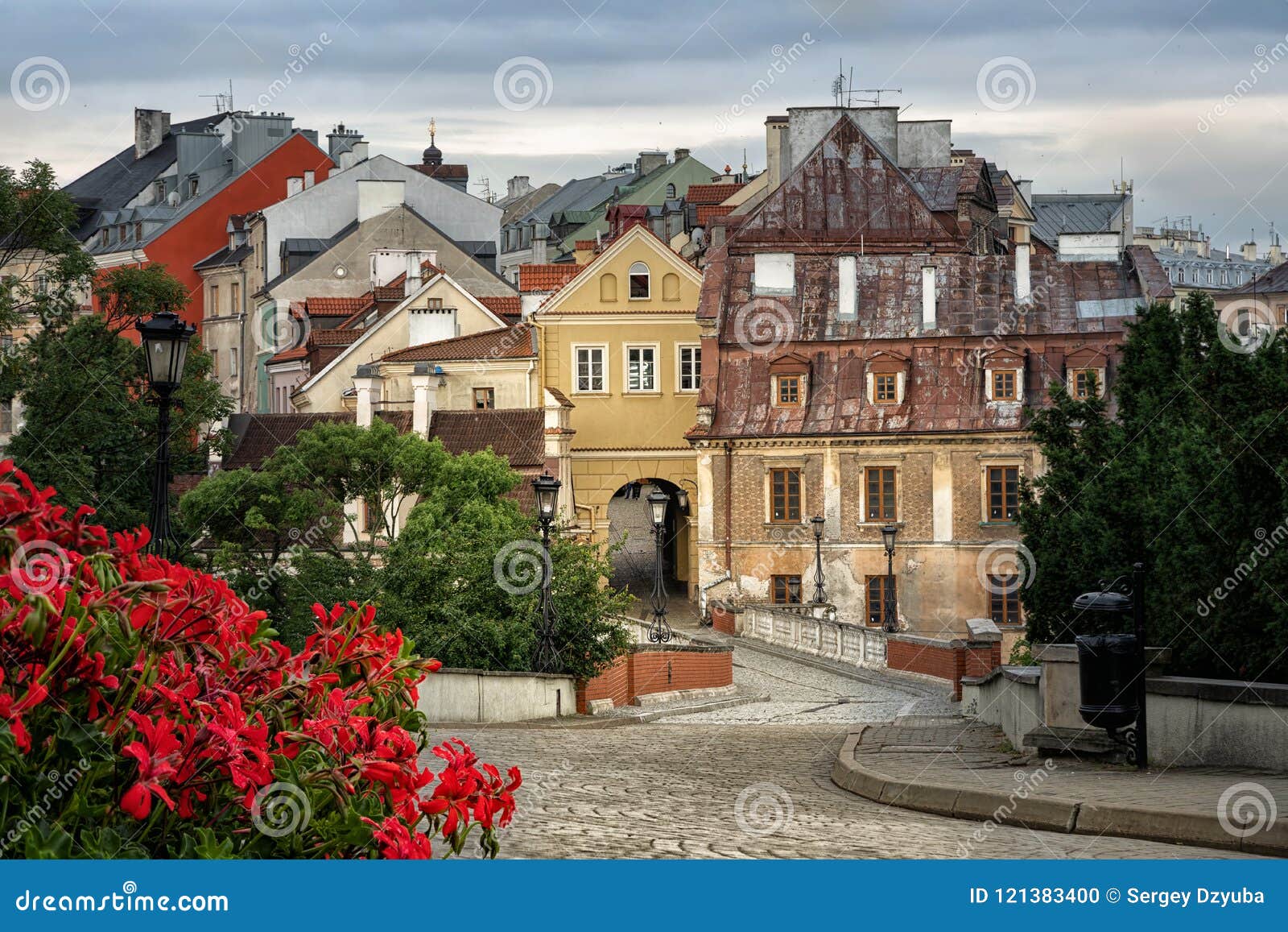 Mening Van Oude Stad Van Lublin Van Het Kasteel Van Lublin, Polen Stock ...